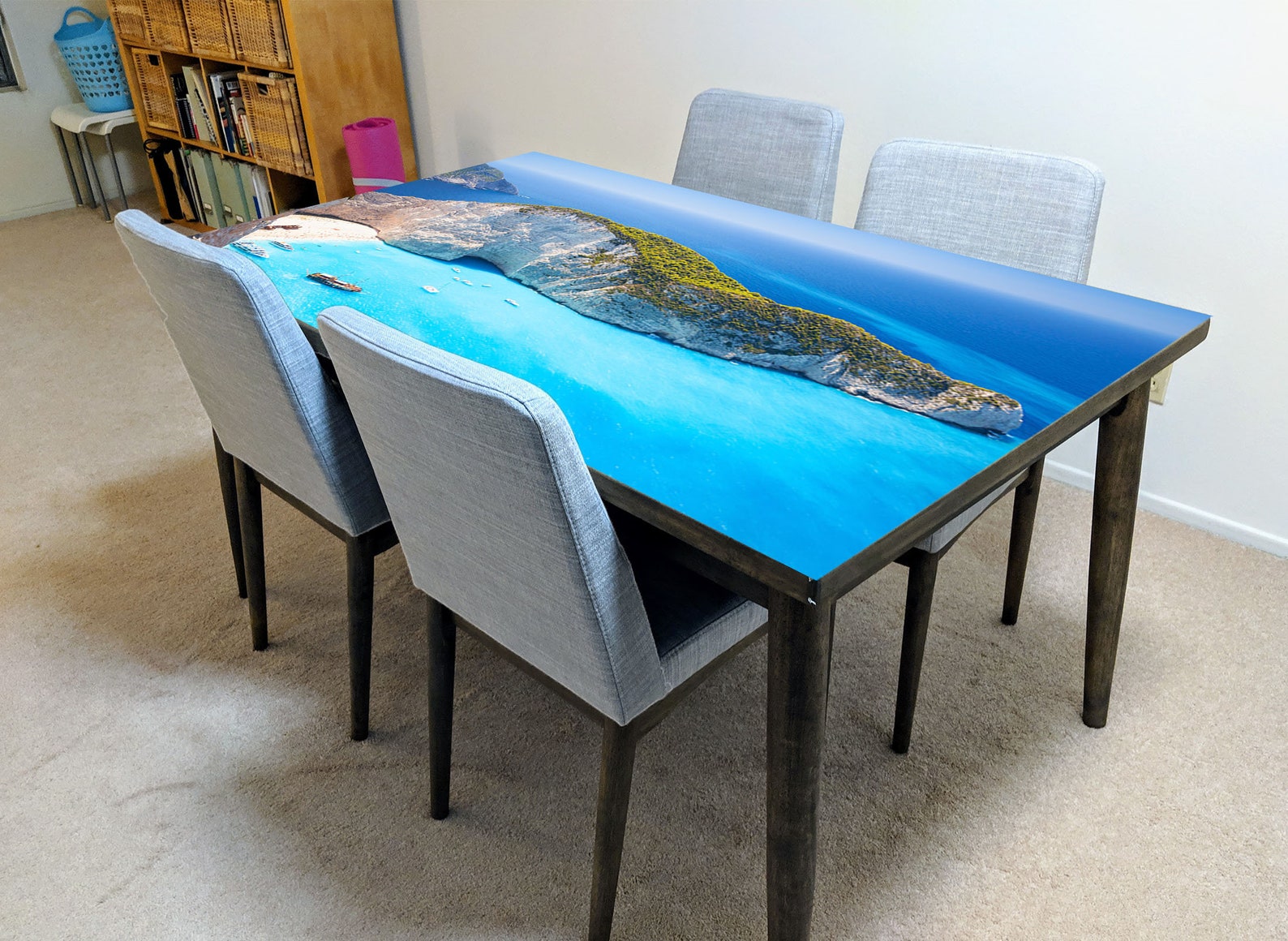 Ocean Island View Laminated Vinyl Cover Self-adhesive for Desk - Etsy