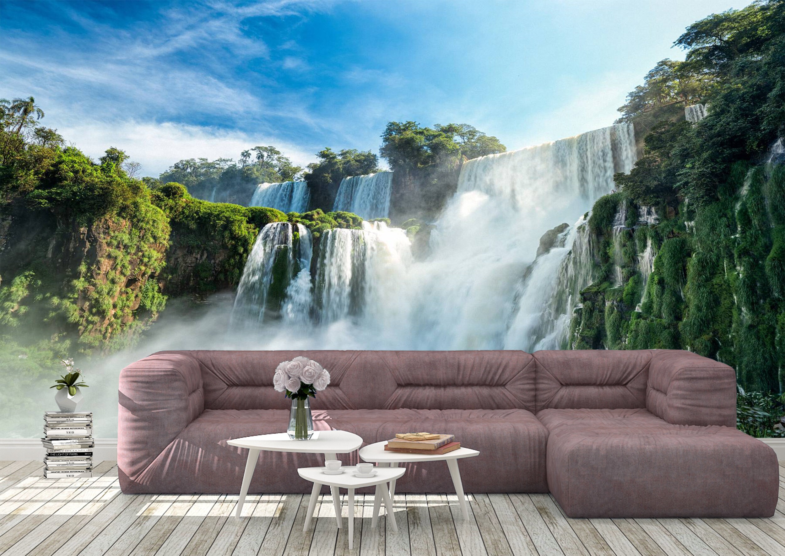 Waterfall Landscape Nature Wall Mural Photo Wallpaper UV Print - Etsy UK