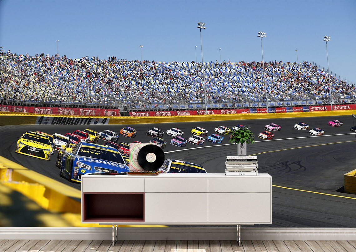 Nascar Race Theme View Wall Mural Photo Wallpaper UV Print | Etsy