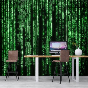 Matrix Iconic Green Code Wall Mural Photo Wallpaper UV Print | Etsy UK