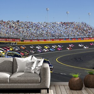 Nascar Race Theme View Wall Mural Photo Wallpaper UV Print Decal Art ...