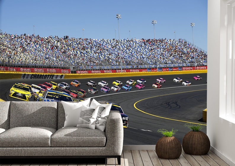 Nascar Race Theme View Wall Mural Photo Wallpaper UV Print - Etsy