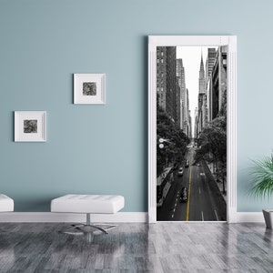 Street View in Manhattan Door Mural Sticker Self Adhesive - Etsy