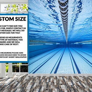 Swimming Pool Underwater View Wallpaper Mural: UV Print Decal Wall Art ...