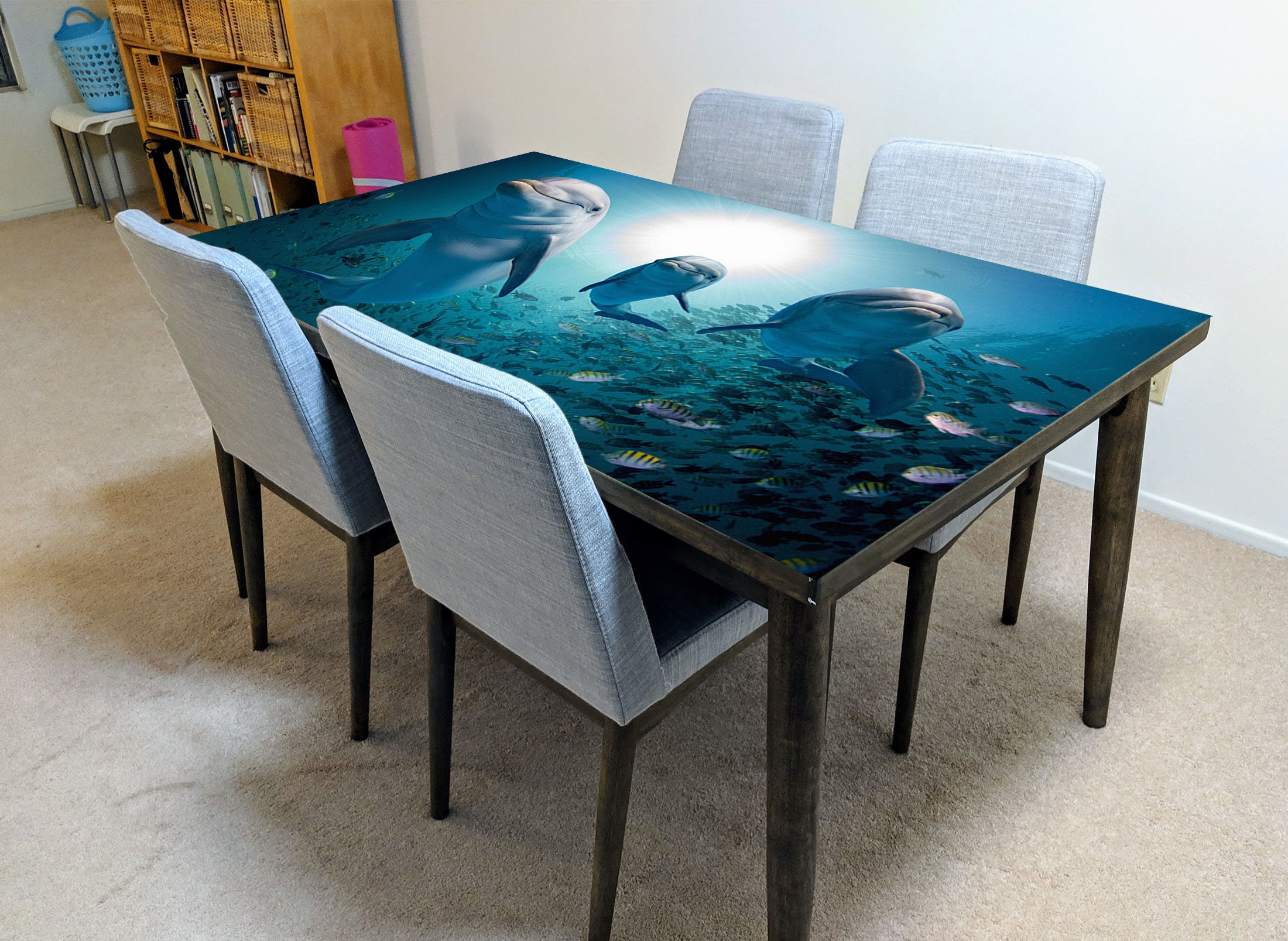 Ocean Dolphins Fish Laminated Vinyl Cover Self-adhesive for - Etsy