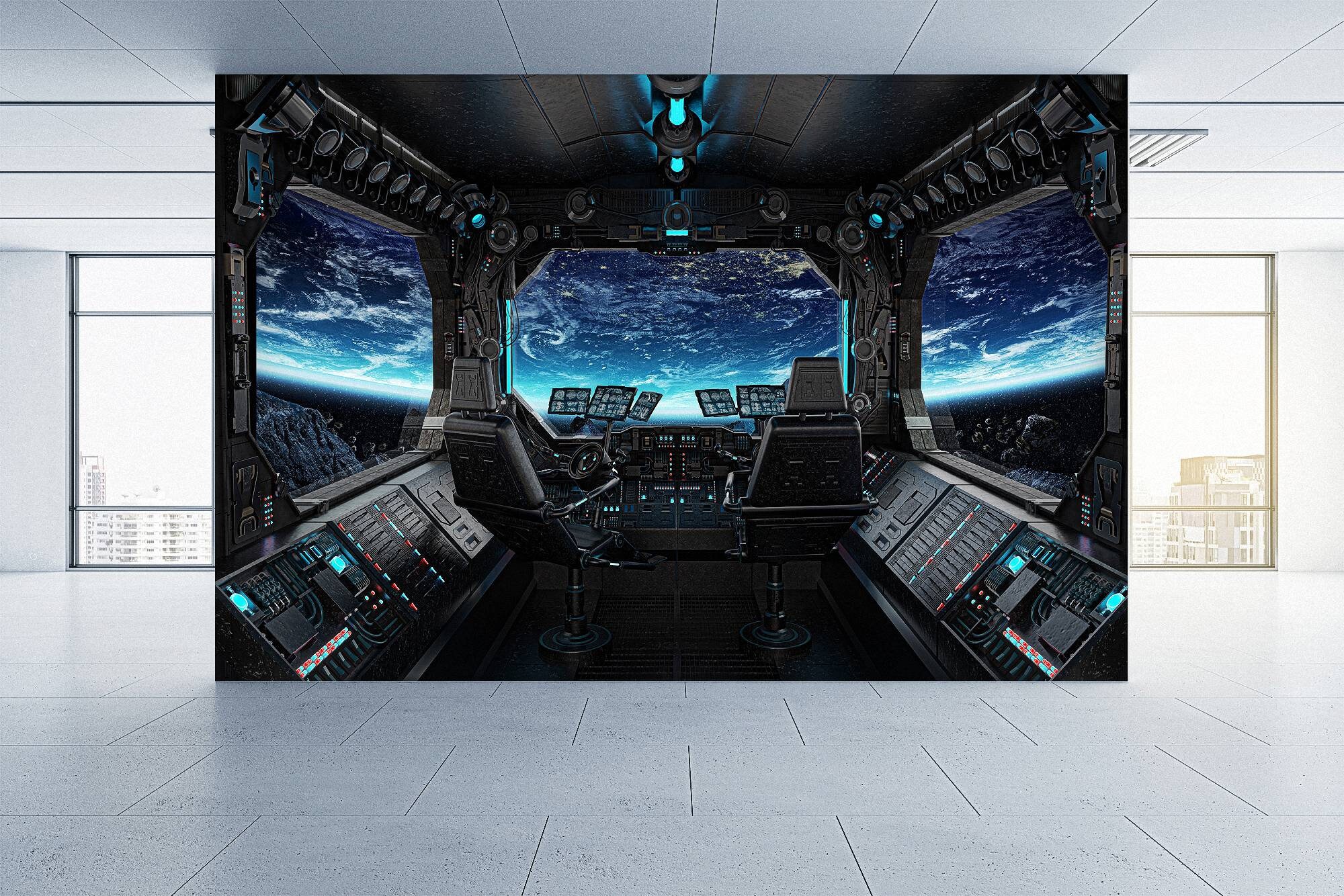 Cockpit Starship Galaxy Wallpaper Peel and Stick Wallpaper - Etsy