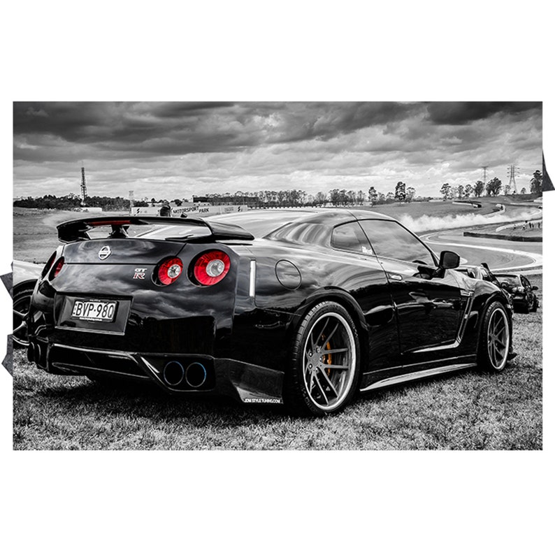 Wall Sticker Nissan Skyline Black Supercar Poster Self - Etsy