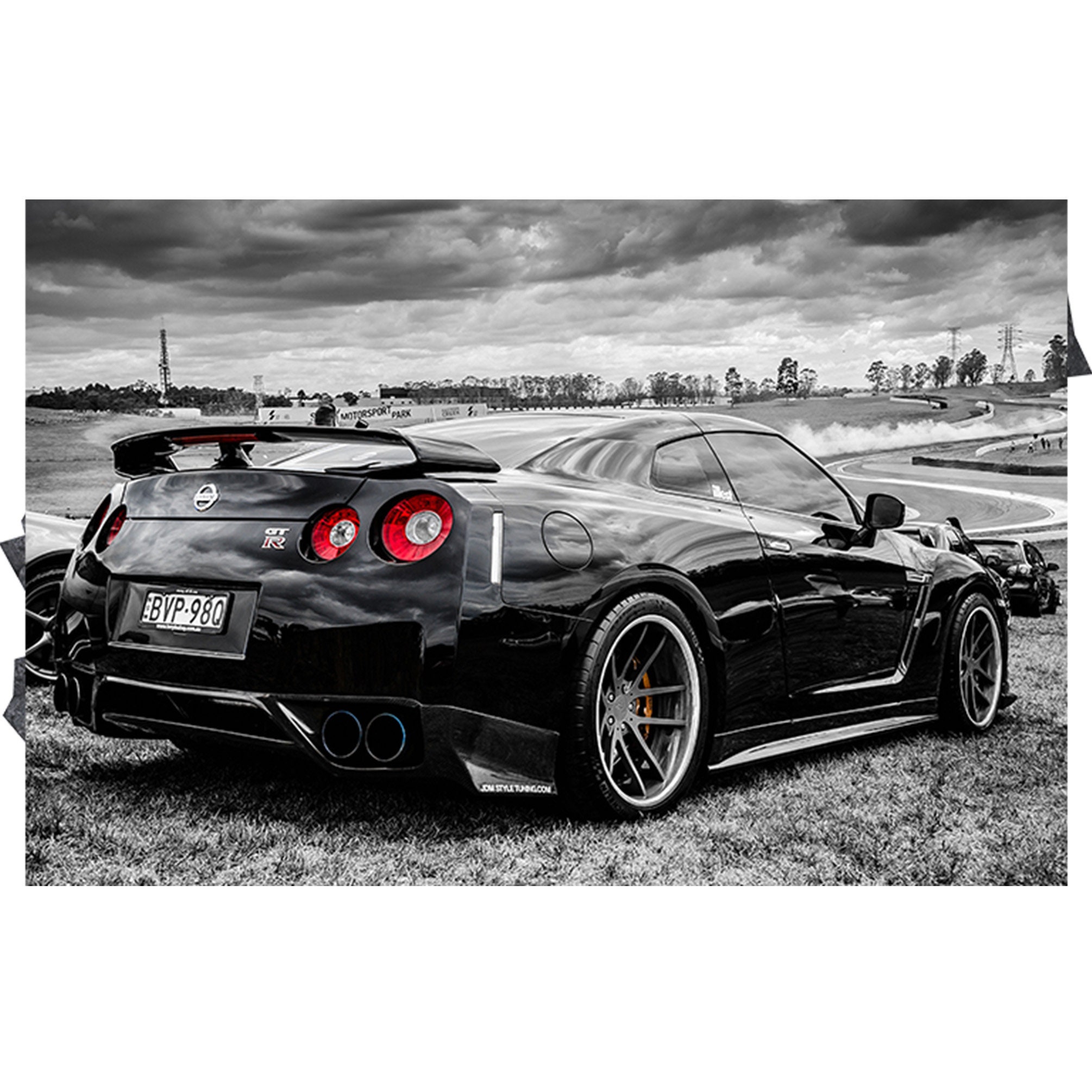 Wall Sticker Nissan Skyline Black Supercar Poster Self - Etsy