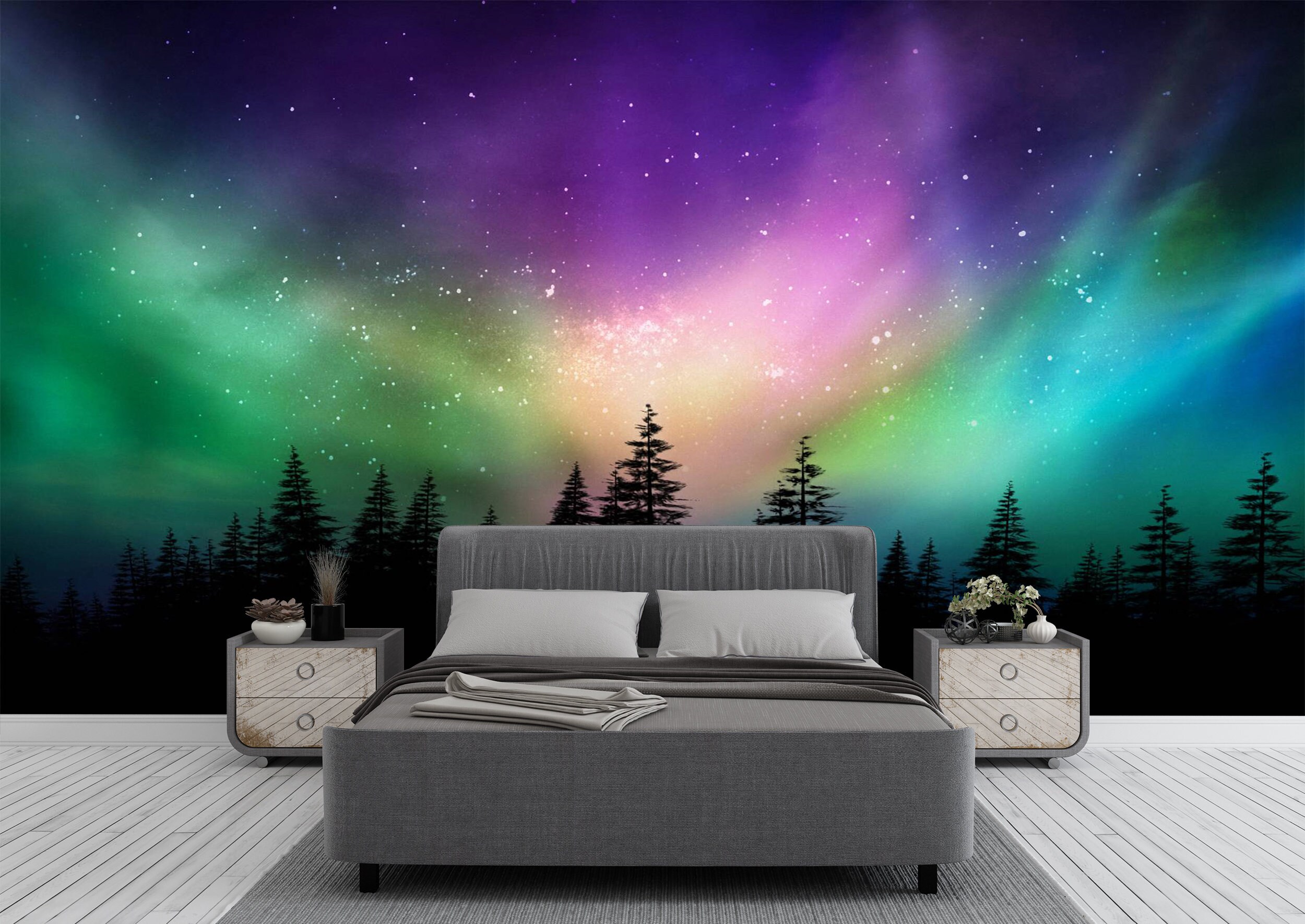 Home & Living Home Décor Self-adhesive Large Wallpaper Night Sky Mural ...