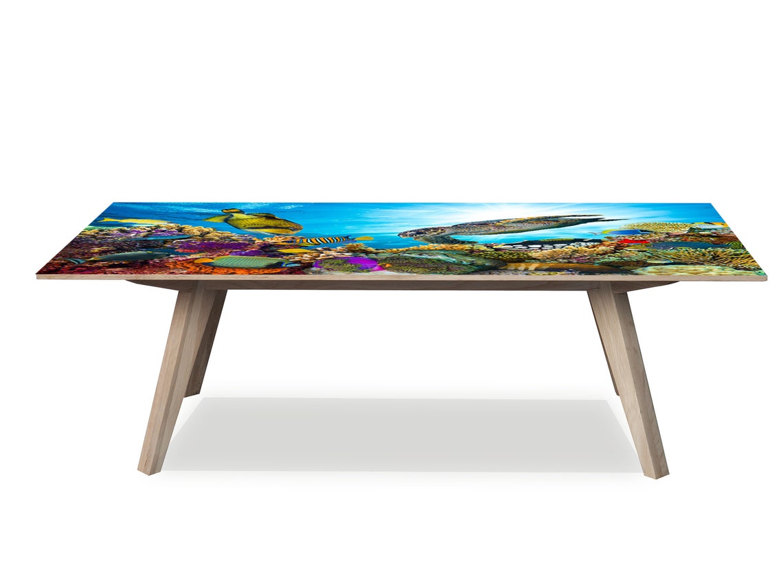 Ocean Turtle Fish Laminated Vinyl Cover Self-adhesive for Desk - Etsy