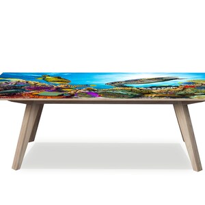 Ocean Turtle Fish Laminated Vinyl Cover Self-adhesive for Desk and ...