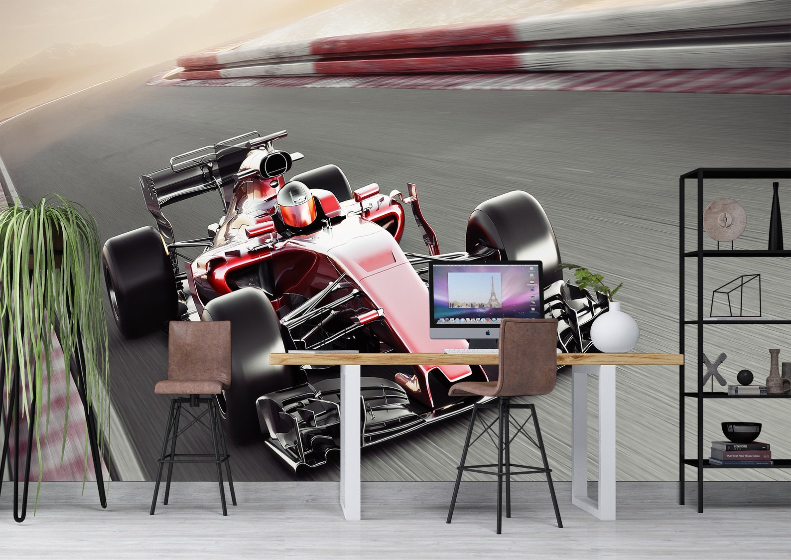 F1 Car on Race Track Wall Mural Photo Wallpaper UV Print Decal - Etsy