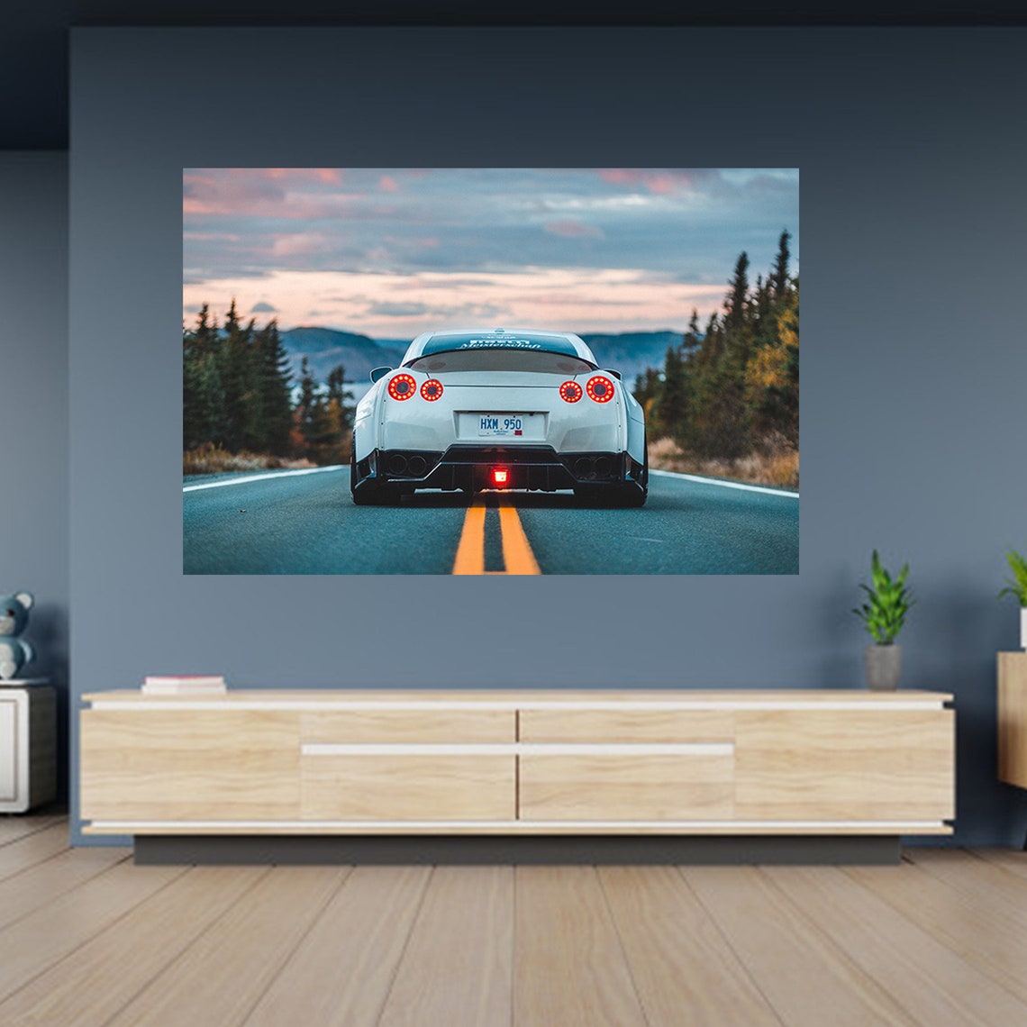 Wall Sticker Nissan Skyline GTR Super Car Poster Self Adhesive - Etsy