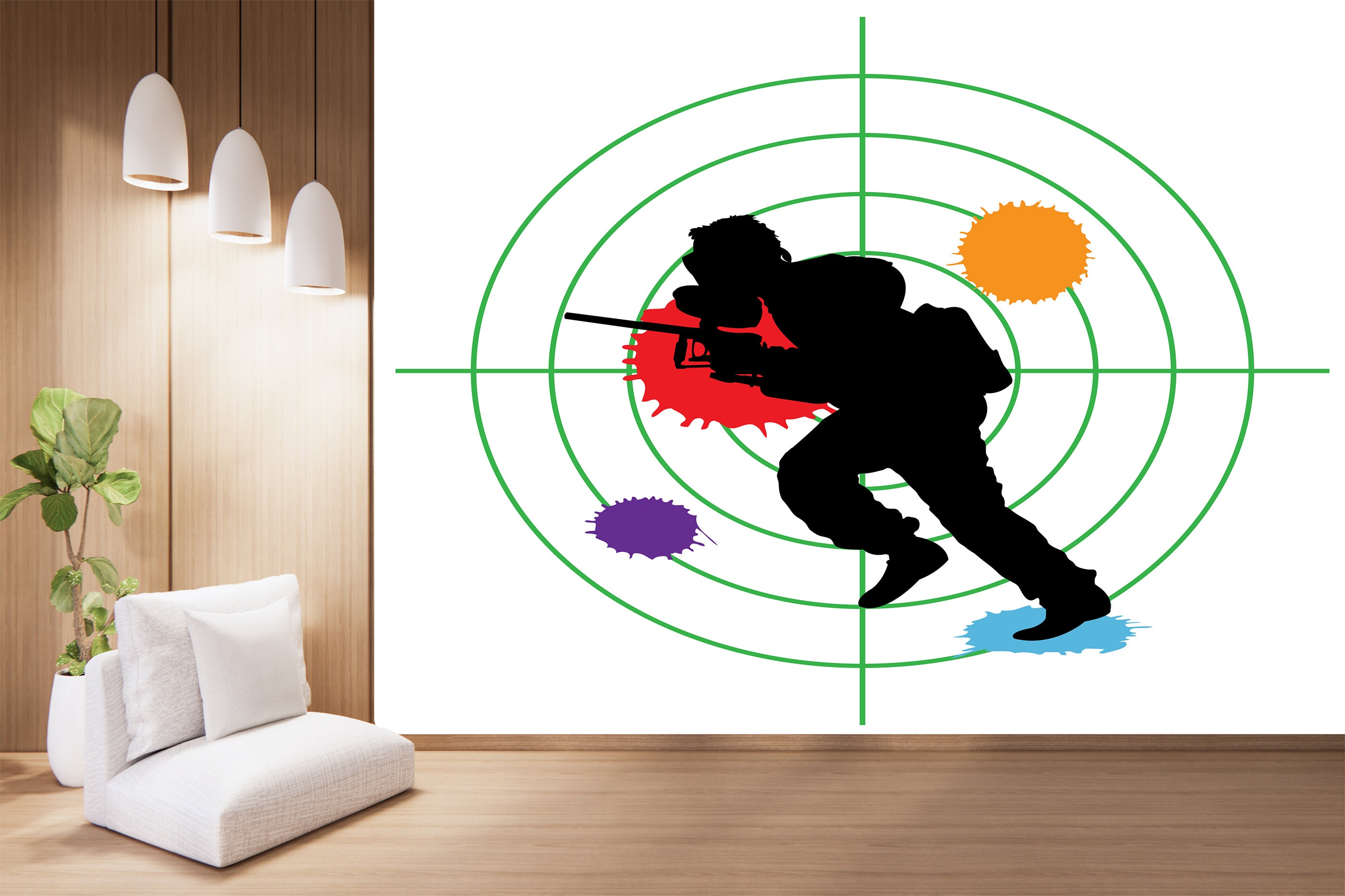 Paintball Wall Cool Bedroom Designs