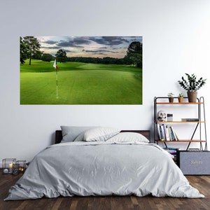 Wall Sticker Golf Course Theme Poster Effect Self Adhesive Decal Art ...