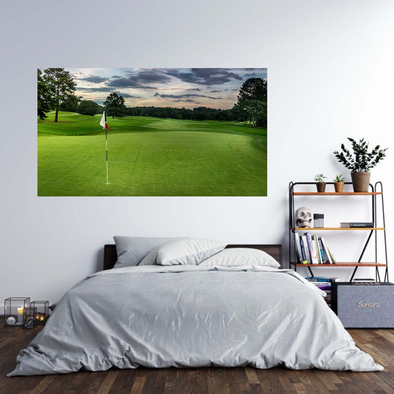 Wall Sticker Golf Course Theme Poster Effect Self Adhesive - Etsy