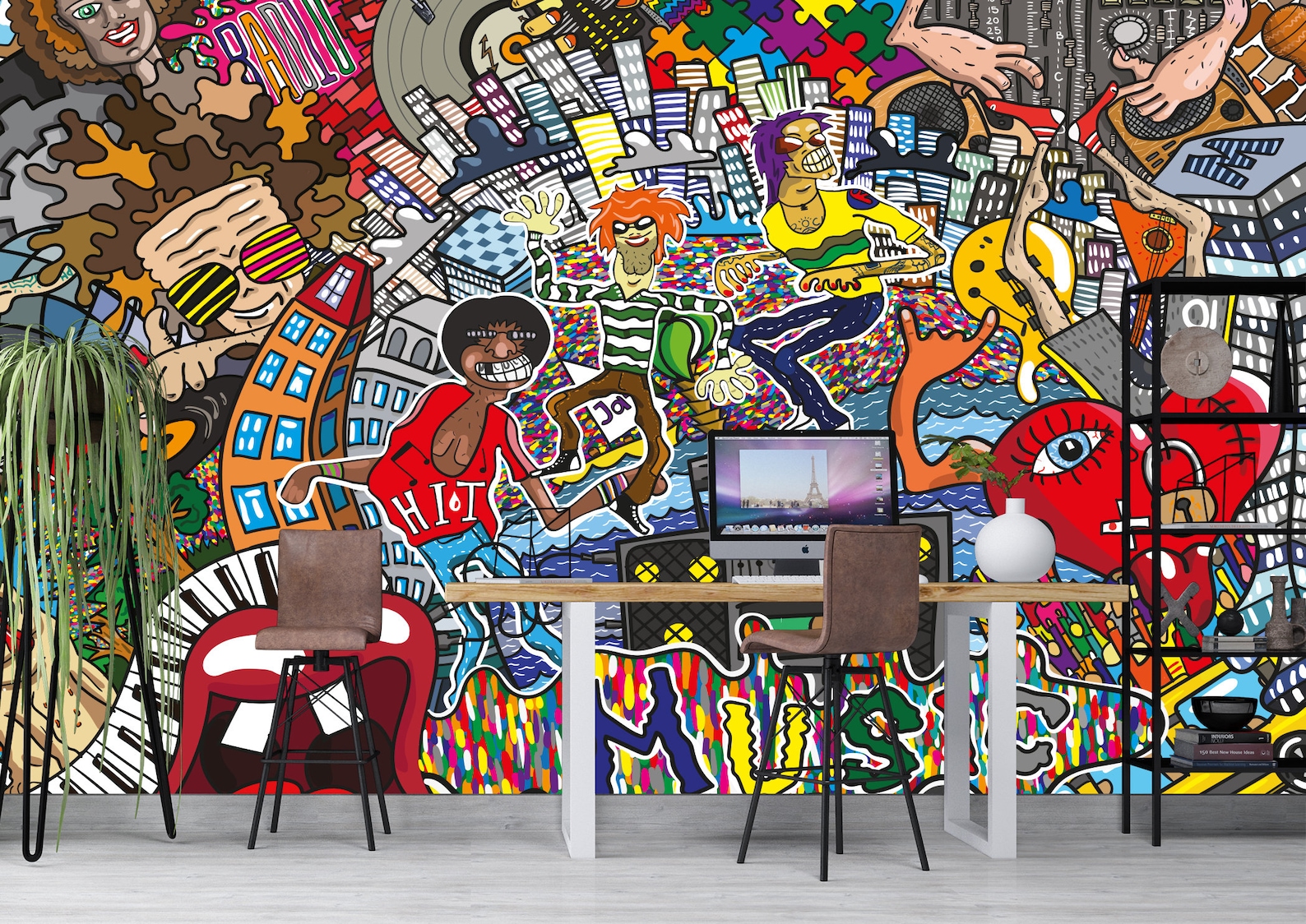 Graffiti Collage Art Street Wall Mural Photo Wallpaper UV | Etsy