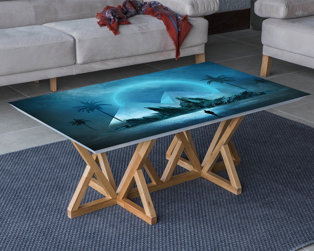 Moon Pyramids Table Sticker Self Adhesive Vinyl Waterproof Desk Vinyl ...