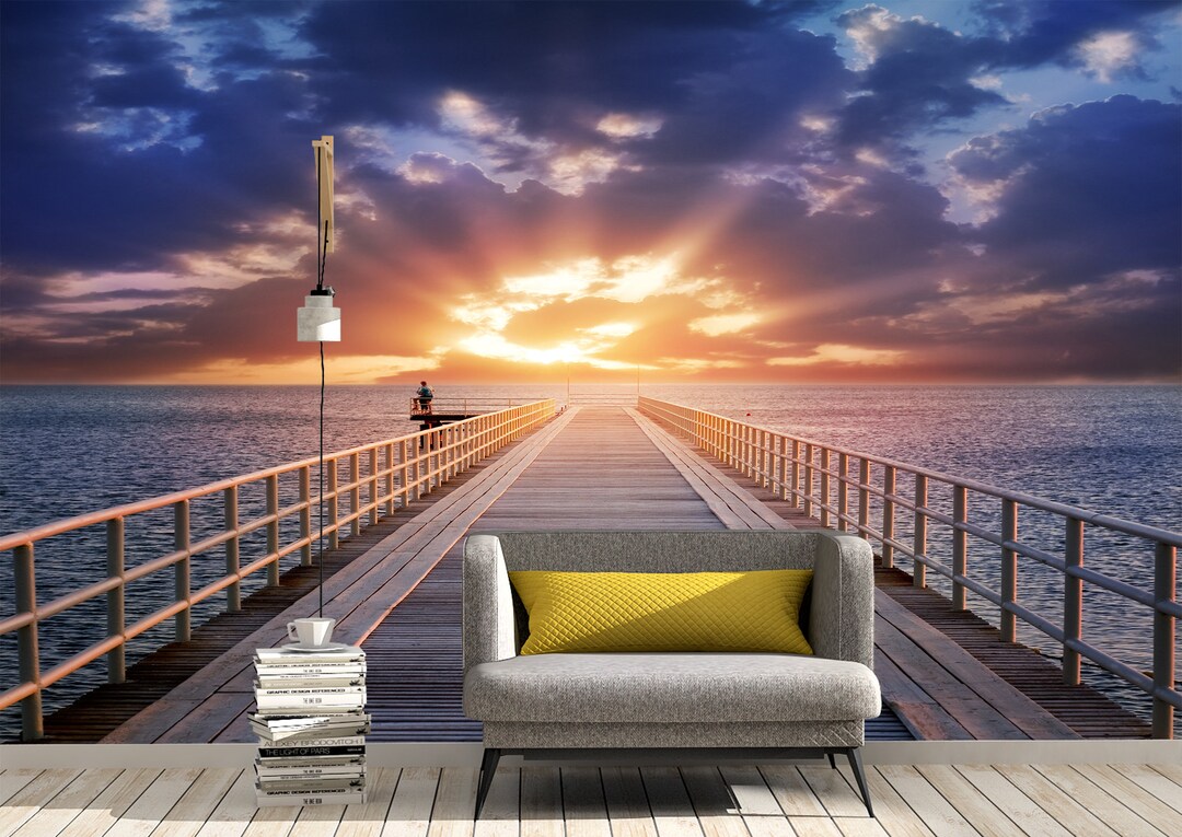 Amazing Sunset and Path Wall Mural Photo Wallpaper UV Print - Etsy
