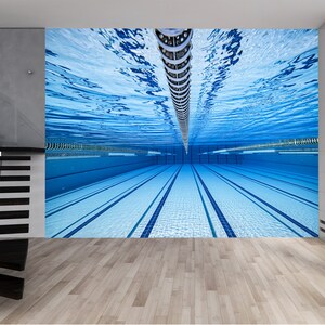 Swimming Pool Underwater View Wallpaper Mural: UV Print Decal Wall Art ...
