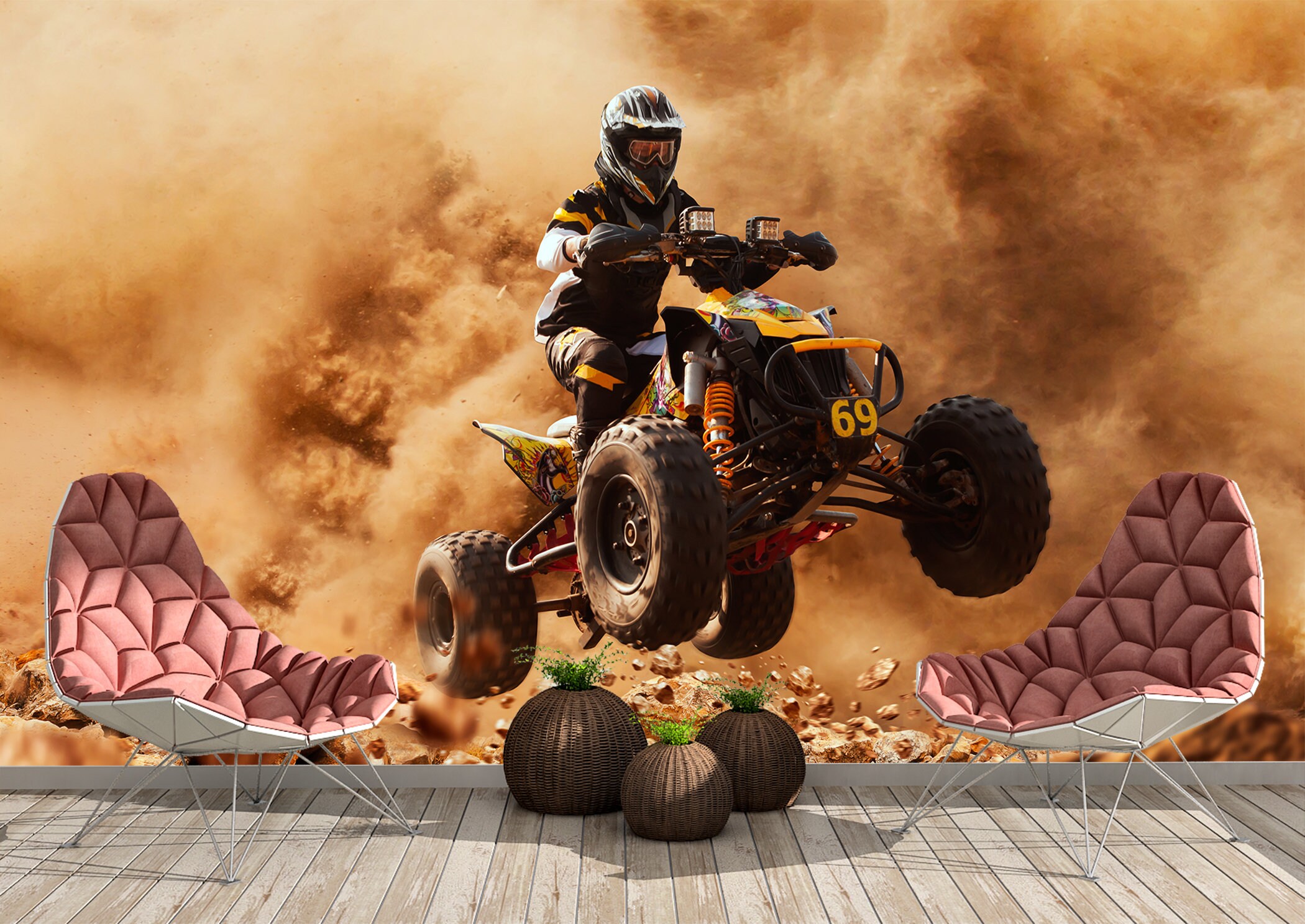 Quad Jump Wall Mural Wallpaper Wall Art Peel & Stick Self - Etsy UK