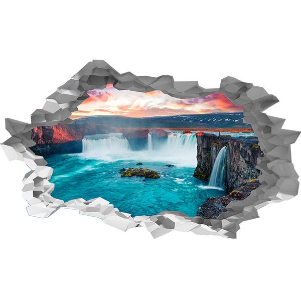 Waterfall Wall Decal - Etsy