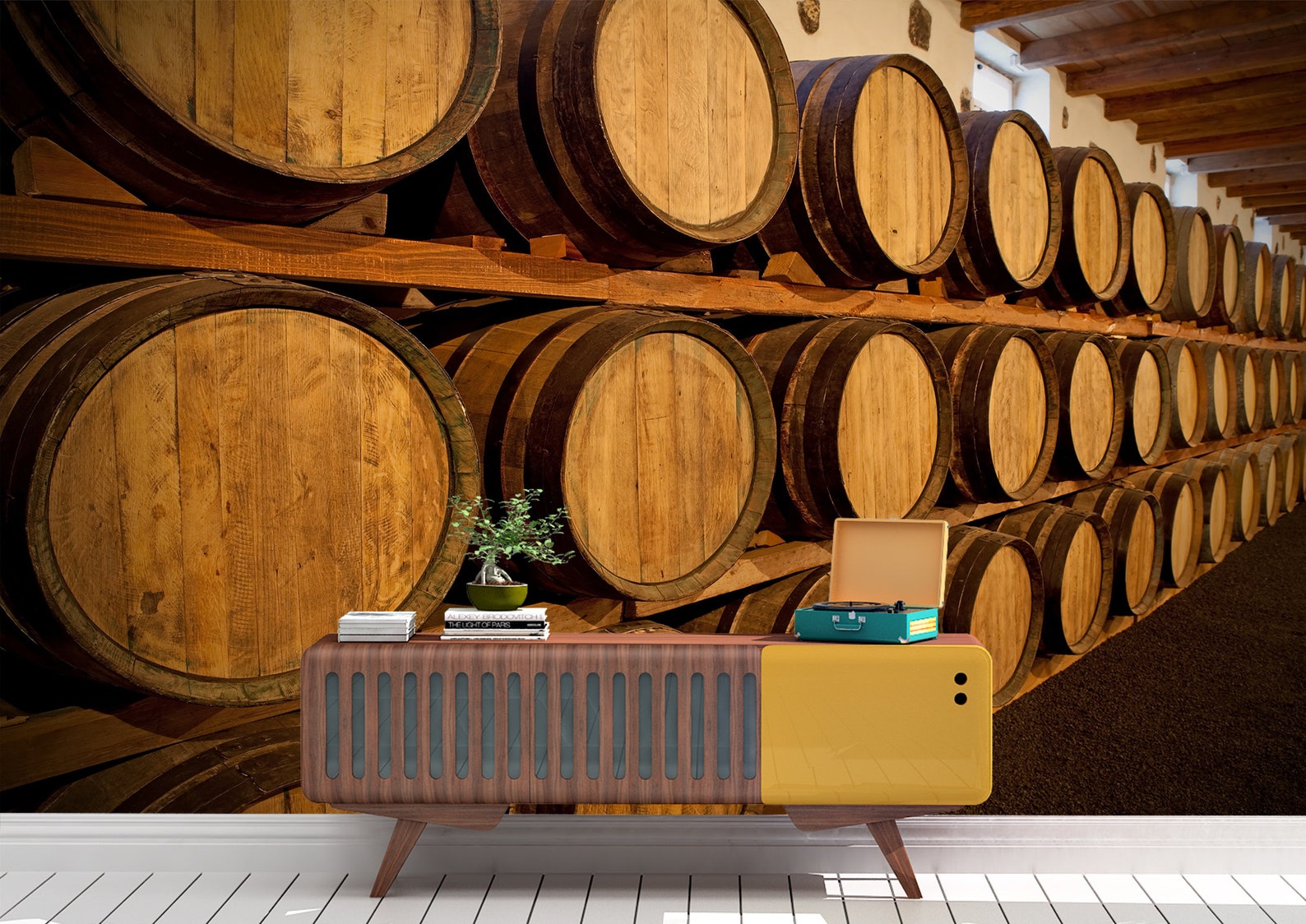 Whisky Barrels Wall Mural Wallpaper Wall Art Peel & Stick Self - Etsy
