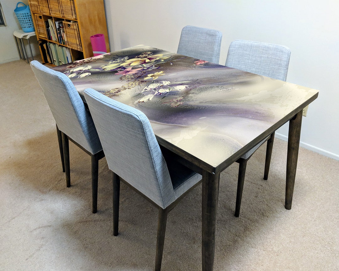 Light Graphic Flowers Table Wrap, Self Adhesive Vinyl, Waterproof ...