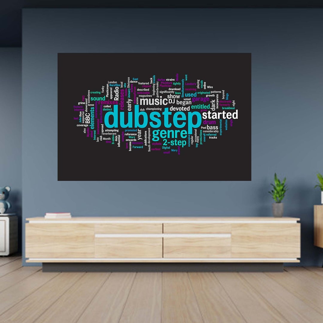 Wall Sticker Dubstep Theme Poster Self Adhesive Art Decal Mural - Etsy