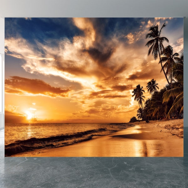 Sunset Beach Wall Mural - Etsy