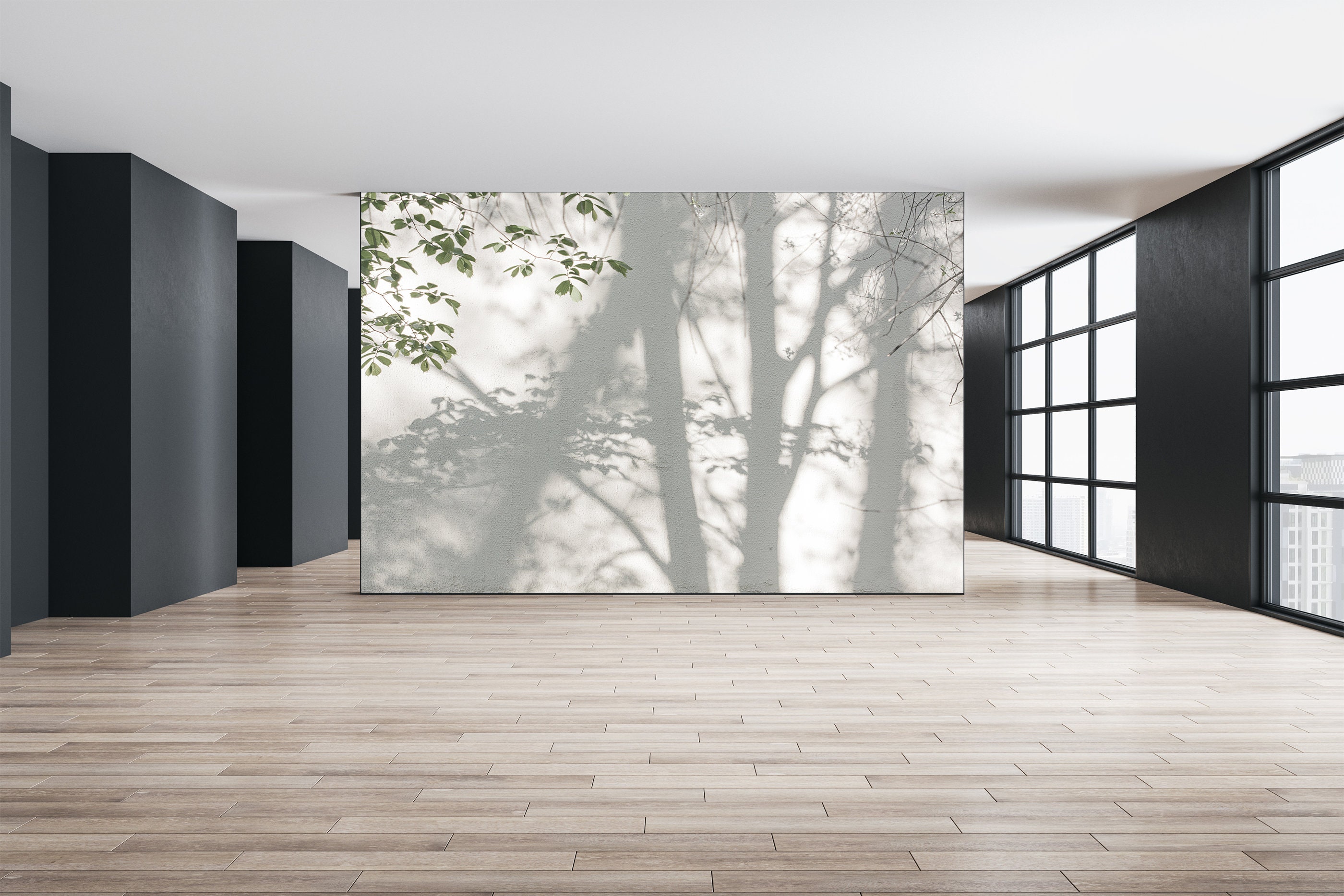 Shadow From Trees Wall Mural Wallpaper Wall Art Peel & Stick | Etsy UK