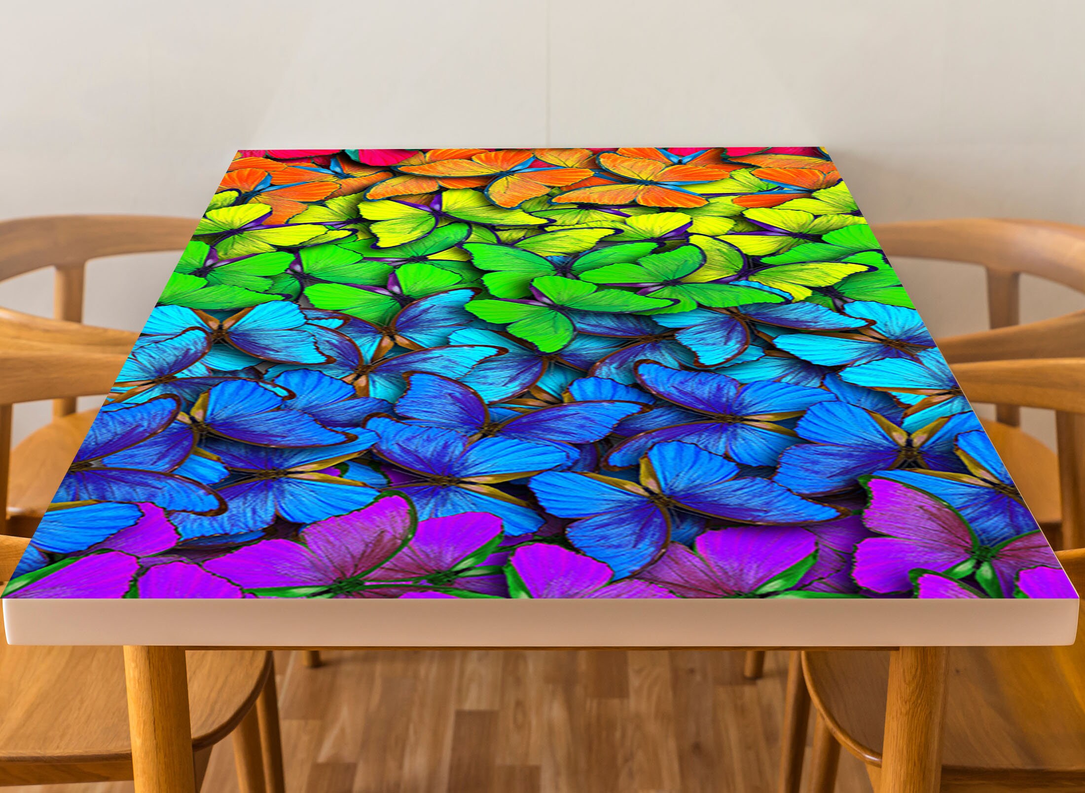 Rainbow Butterflies Laminated Vinyl Cover Self-adhesive for - Etsy