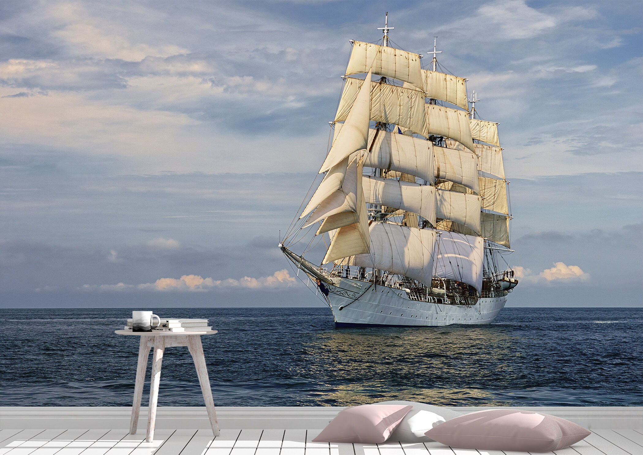 Vintage Ship Wall Mural Wallpaper Wall Art Peel & Stick Self | Etsy