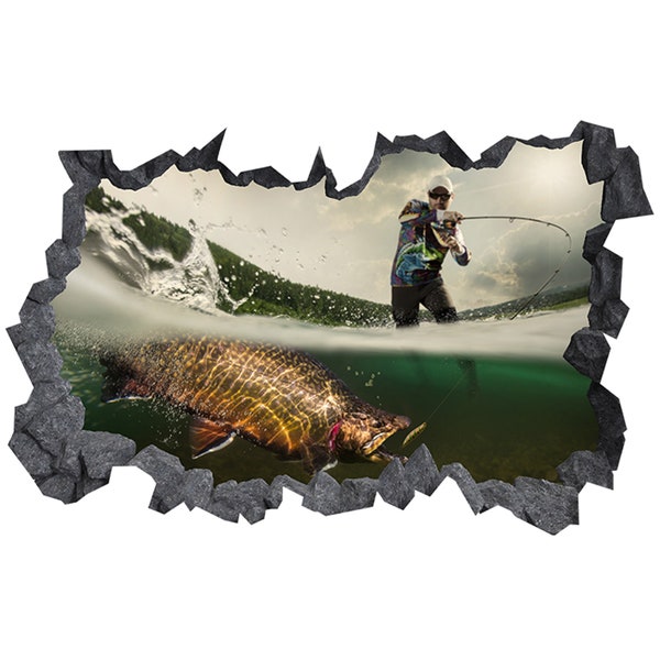 Fishing Wall Decal - Etsy