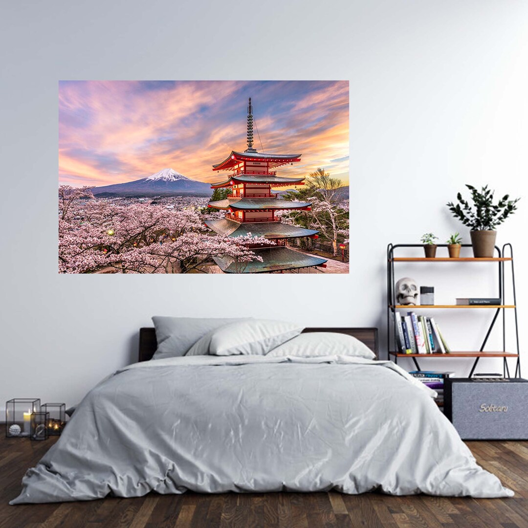 Wall Sticker Fujiyoshida in Japan View Poster Self-adhesive Decal Deco ...