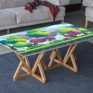 Cartoon Trees Table Sticker Self Adhesive Vinyl Waterproof Desk Vinyl ...