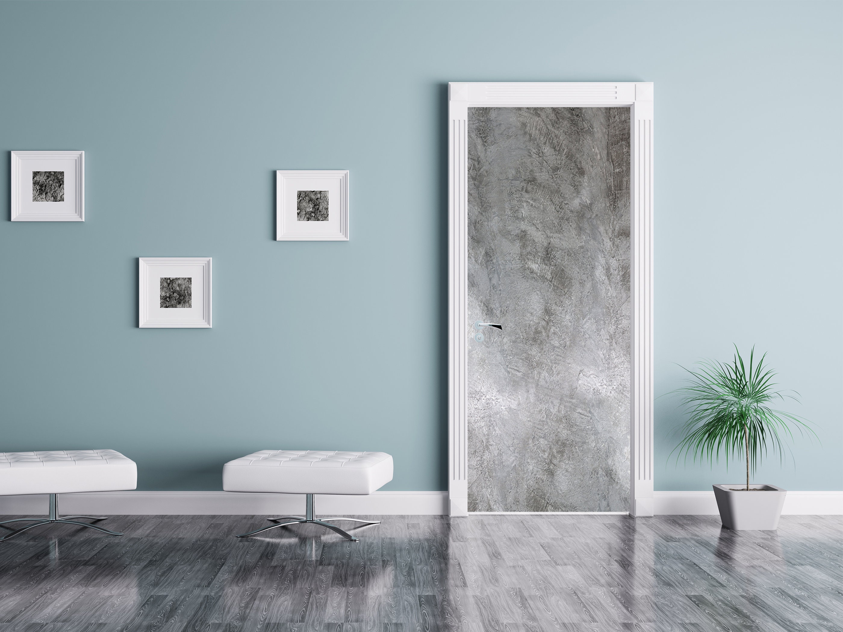 Modern Concrete Self-Adhesive Door Cover Sticker sold by Jenica ...