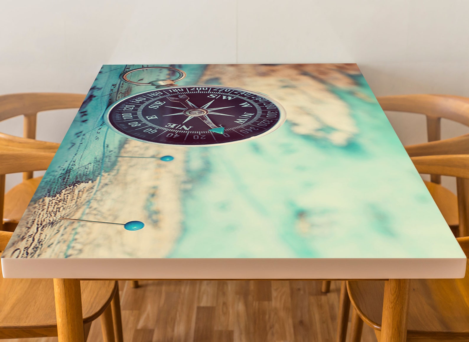 Compass Map Tailors Pin Laminated Vinyl Cover Self-adhesive | Etsy