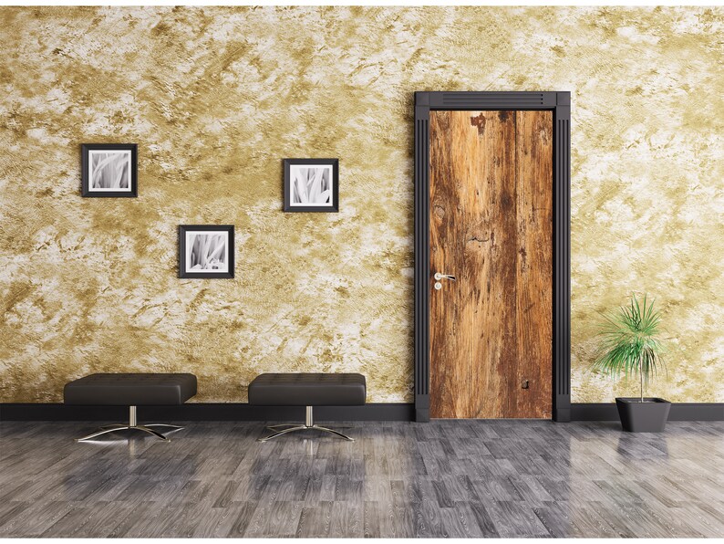 Wood Oak Texture Door Mural Sticker Self Adhesive Door Wrap | Etsy