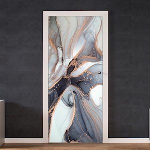 Black and Gold Marble Door Mural Sticker Self Adhesive Door - Etsy
