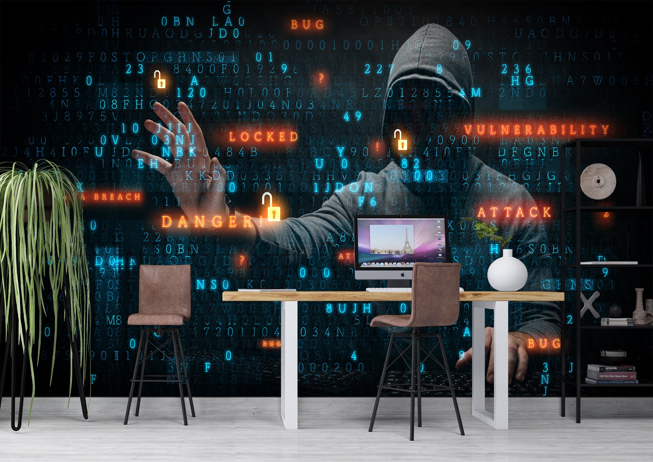 Cyber Attack Hacker a Wall Mural Photo Wallpaper UV Print - Etsy