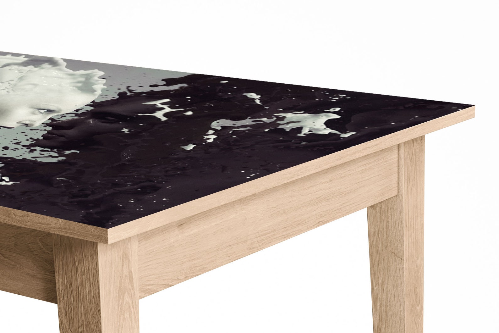 Black & White Abstract Laminated Self Adhesive Vinyl Table | Etsy