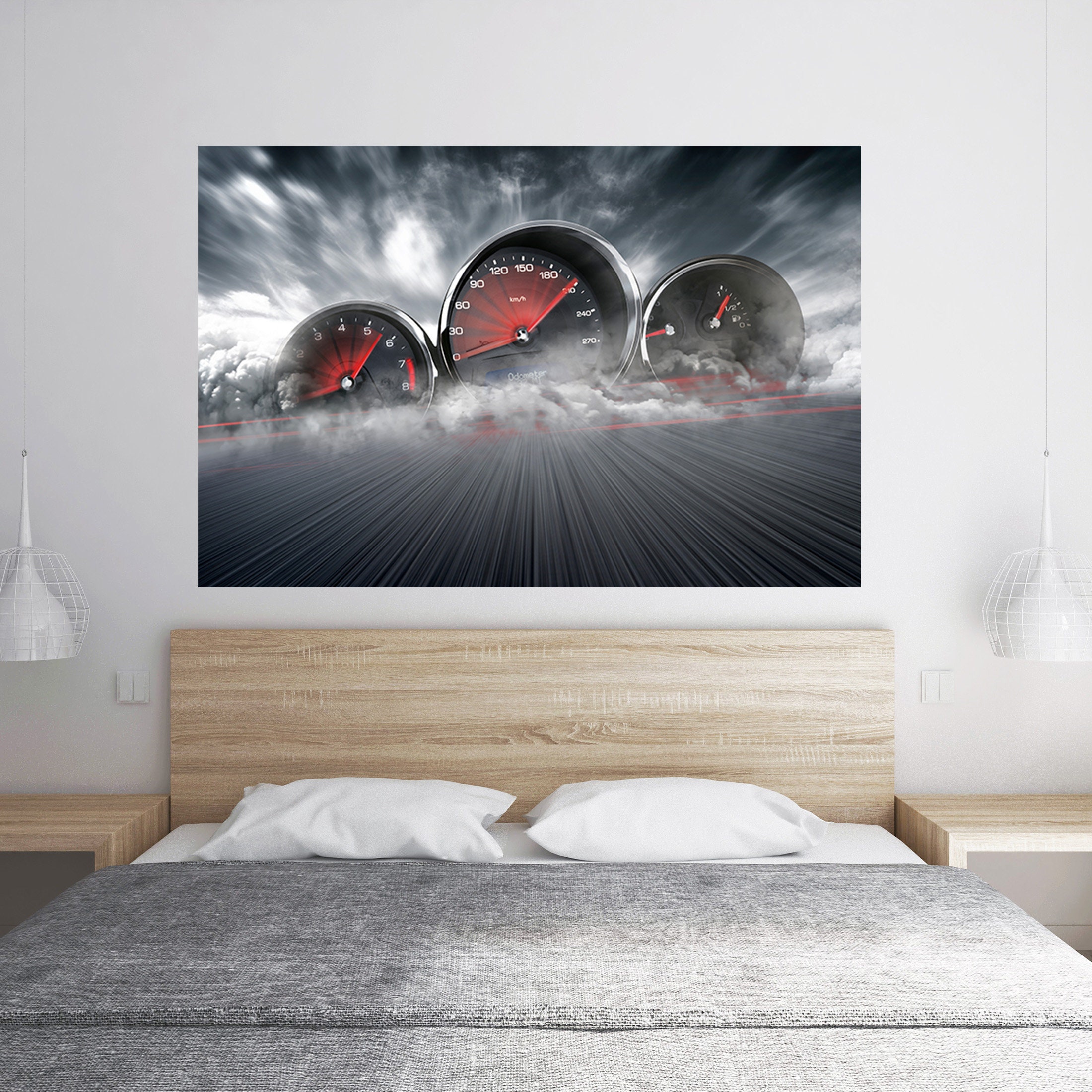 Wall Sticker Car Speedometer Clock Poster Self Adhesive Decal | Etsy