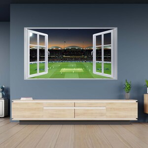 Wall Sticker Cricket Stadium Sport 3D Window Effect Self - Etsy