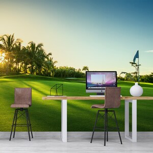 Golf Course Countryside Wall Mural Photo Wallpaper UV Print Decal Art ...