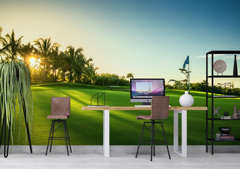 Golf Course Countryside Wall Mural Photo Wallpaper UV Print | Etsy