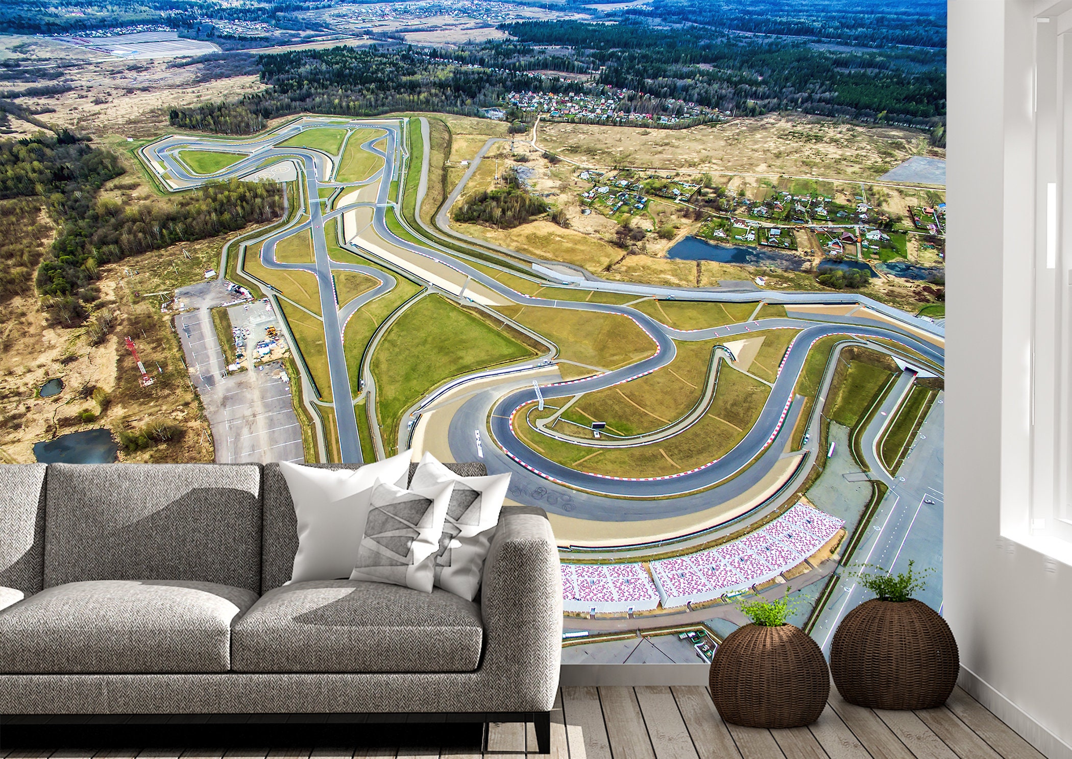Sport Race Track Theme Wall Mural Photo Wallpaper UV Print - Etsy