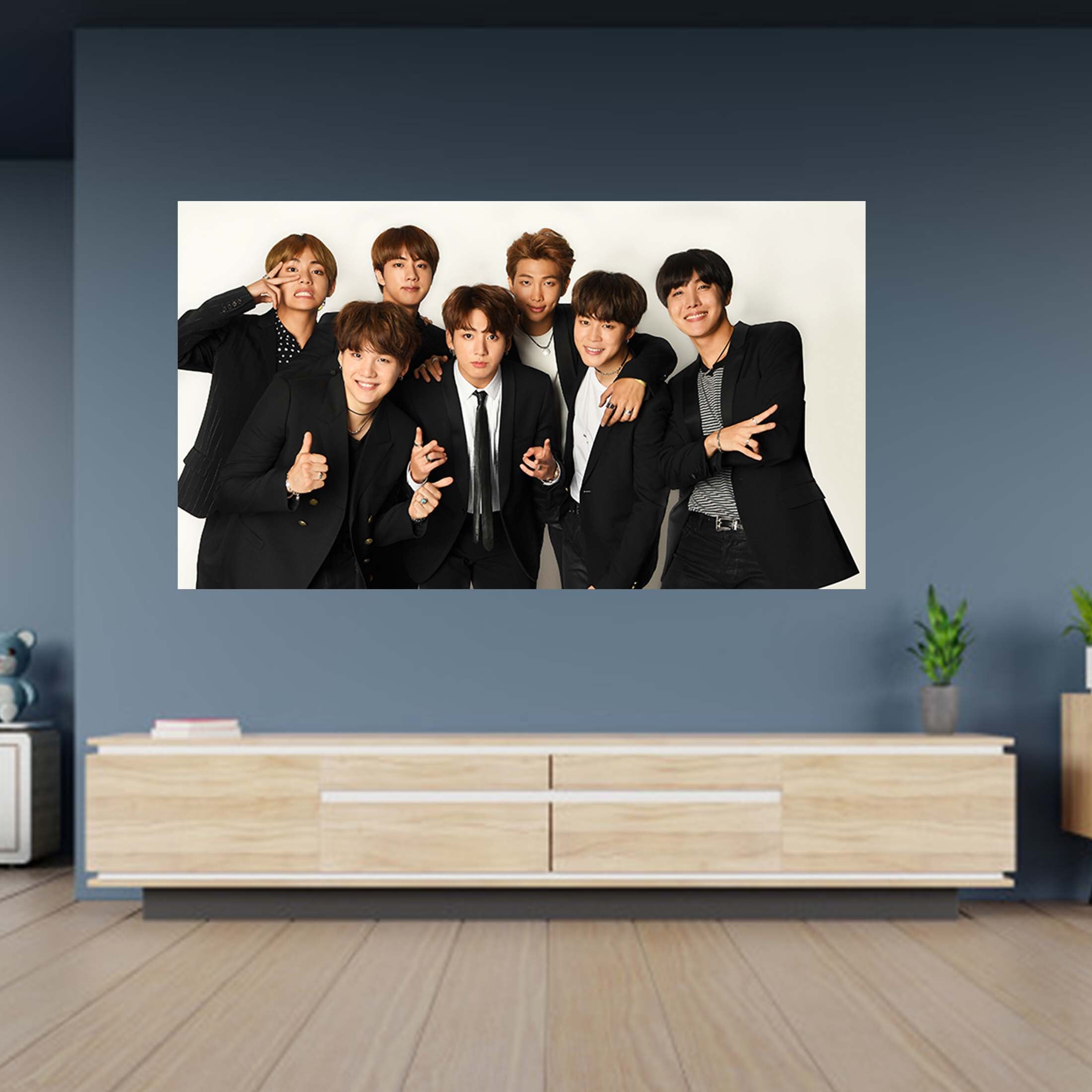 Wall Sticker BTS Korean Boys band Poster Self Adhesive Art | Etsy