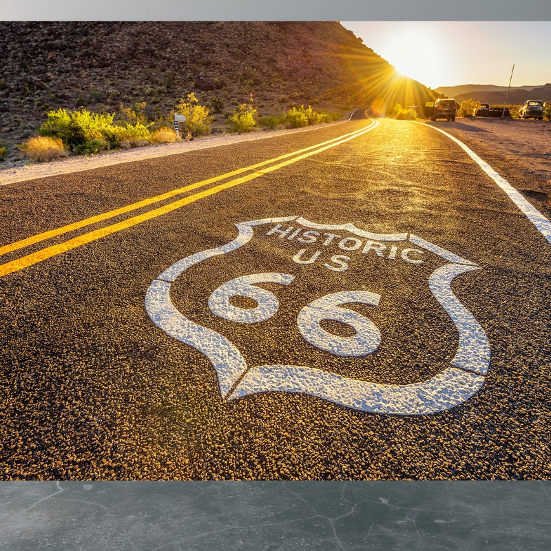 Route 66 Wall Mural - Etsy