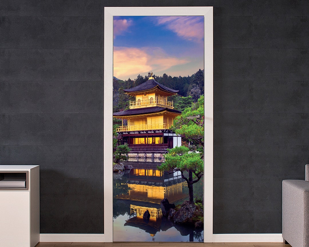 Transform Your Door With Japanese Temple Door Sticker Peel and Stick ...
